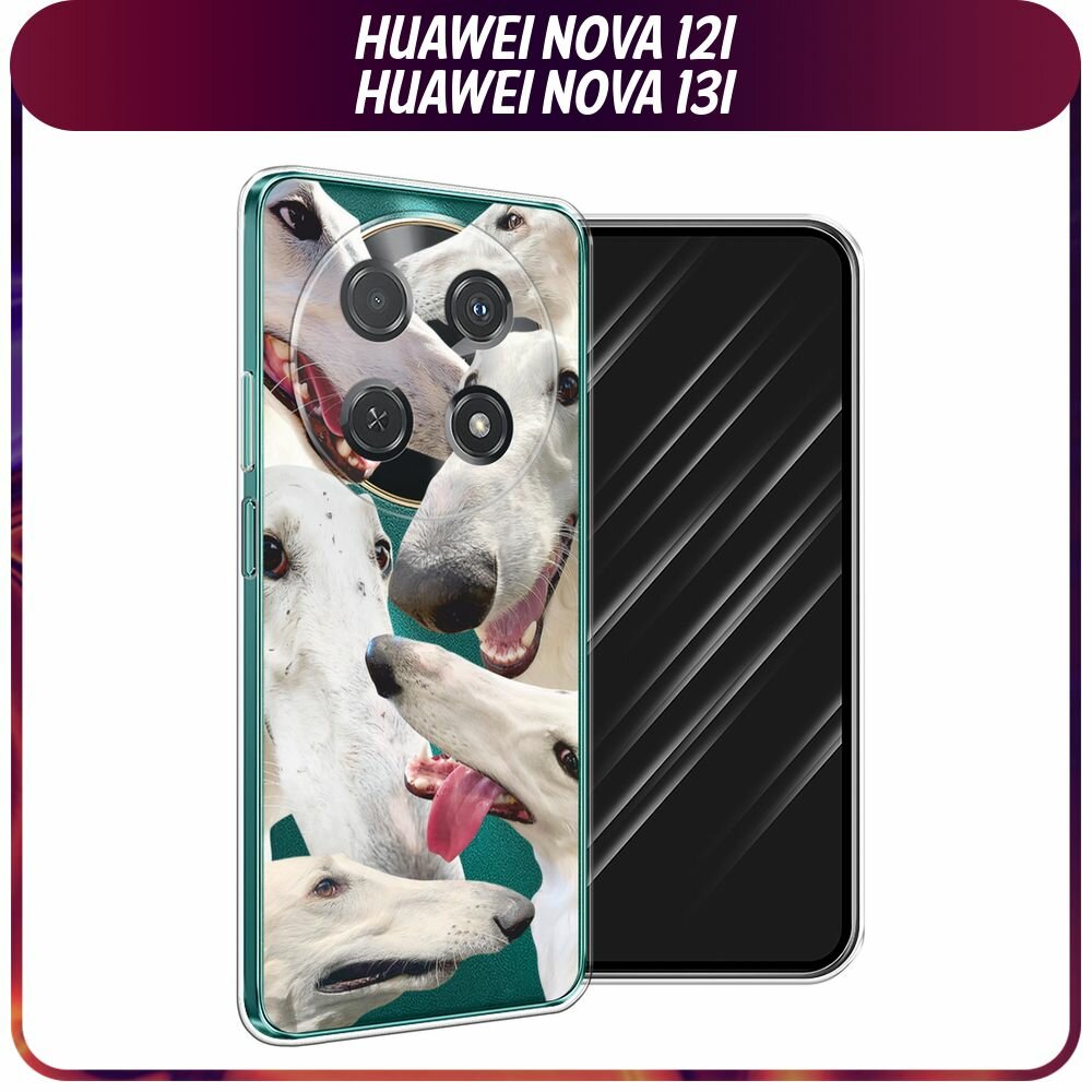 Чехол на Huawei Nova 12i/Nova 13i / Хуавей Нова 12i/Нова 13i с принтом Собака с длинным носом, прозрачный