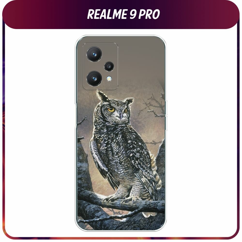 Чехол на Realme 9 Pro/9 5G / Реалми 9 Про/ 5G с принтом "Сова арт 5"