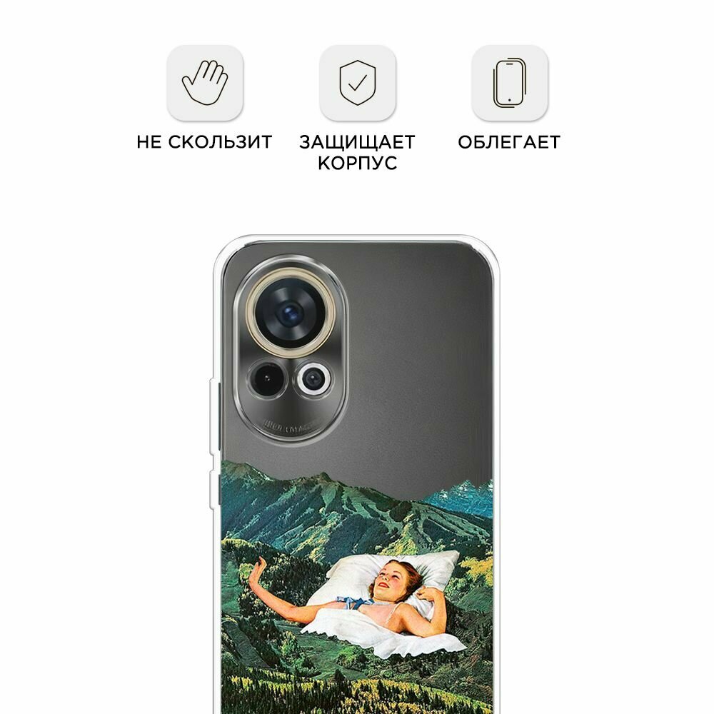 Чехол на Huawei Nova 12/Nova13 / Хуавей Нова 12/Нова 13 с принтом Good morning, my darling, прозрачный — фото 1