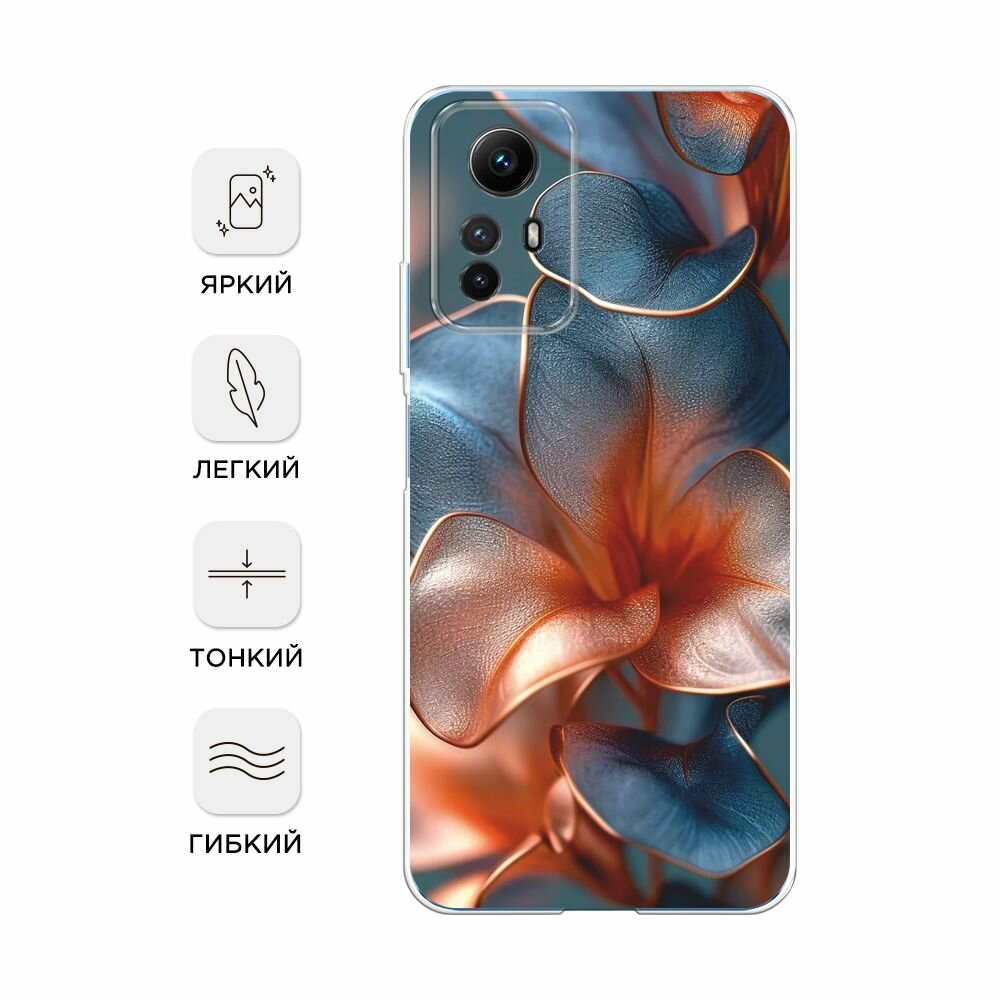 Чехол на Xiaomi Redmi Note 12S / Сяоми Редми Ноут 12S с принтом "Жемчужные цветы" — фото 1