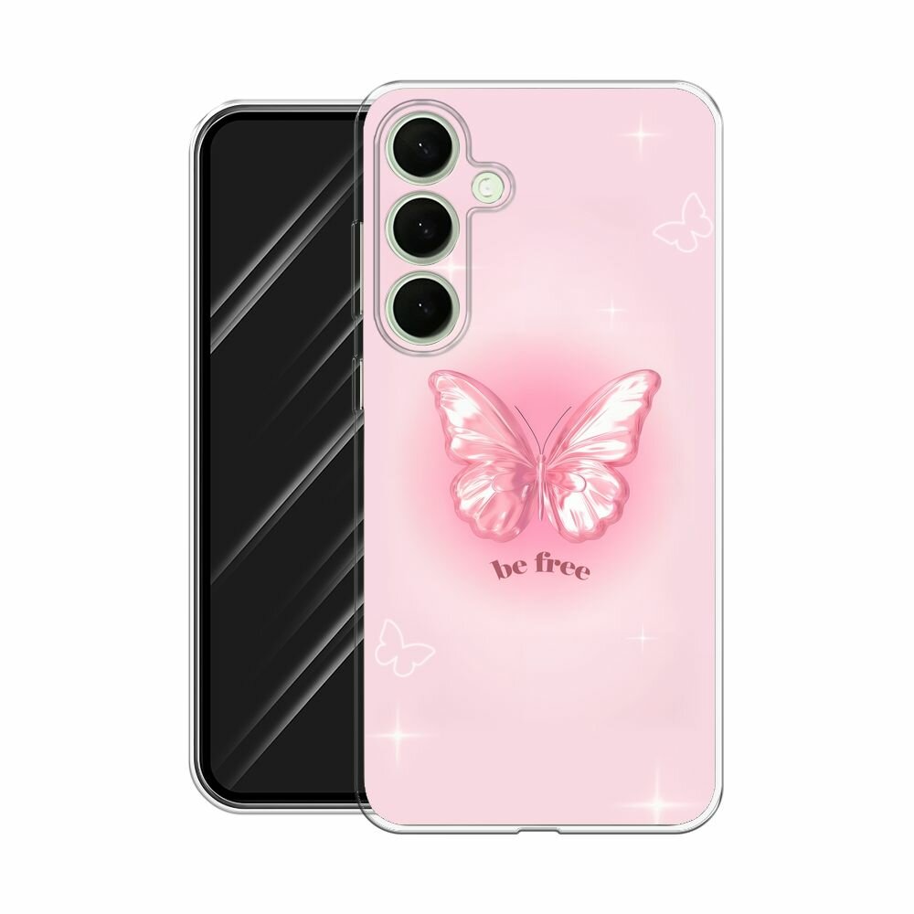 Чехол на Samsung Galaxy S25 Plus / Самсунг S25 Плюс с принтом "Be free butterfly 1" — фото 1