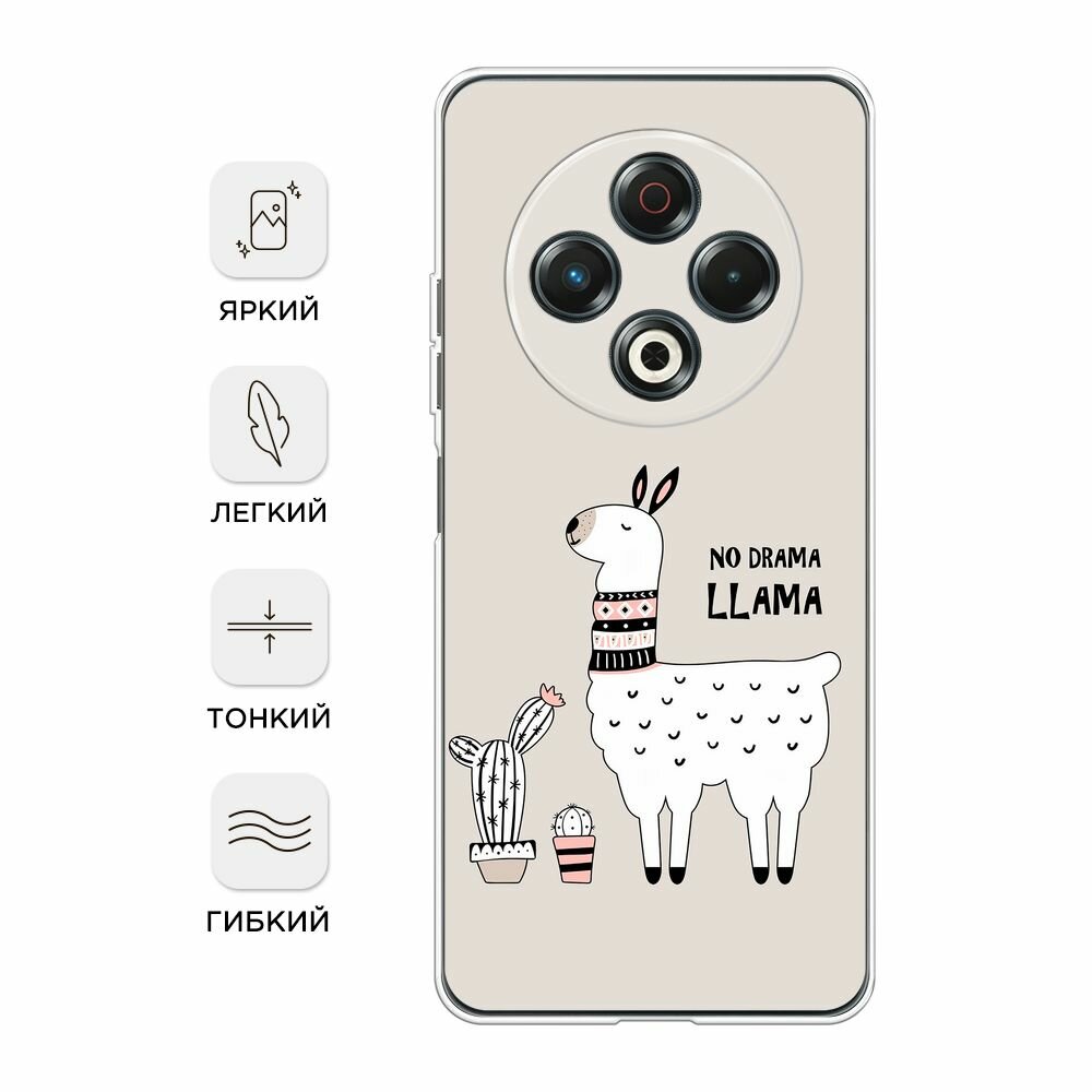 Чехол на Tecno Spark 30 / Текно Спарк 30 с принтом No drama LLama — фото 1