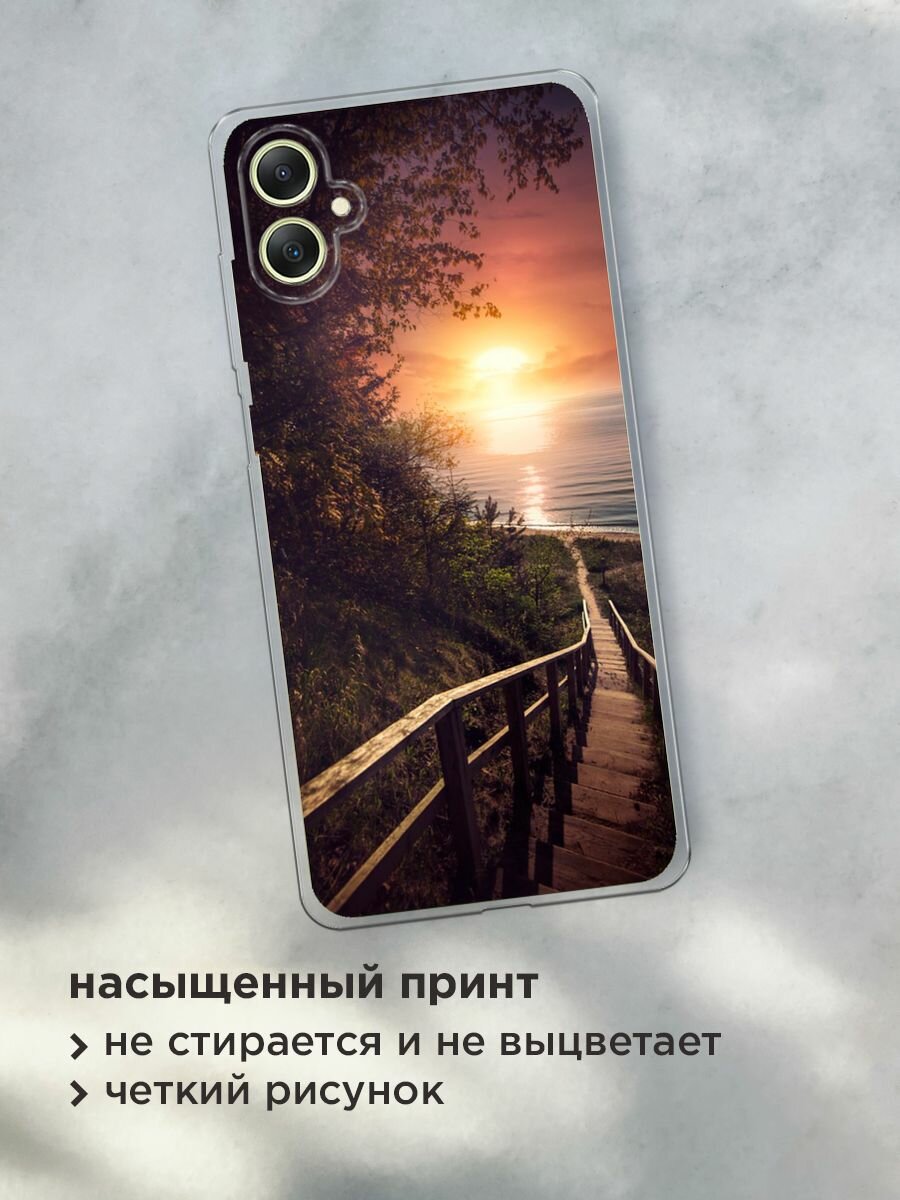 Чехол на Samsung Galaxy A06 / Самсунг Галакси А06 с принтом "Мост у воды" — фото 1