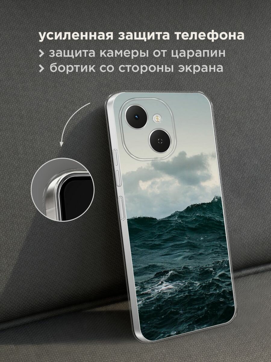 Чехол на Tecno Spark 40C / Текно Спарк 40C с принтом "Волны 11" — фото 1