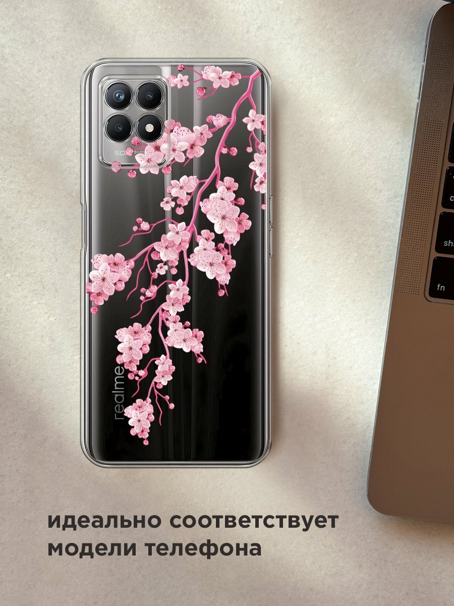 Чехол на Realme 8i / Реалми 8i с принтом "Ветка сакуры 2" — фото 1