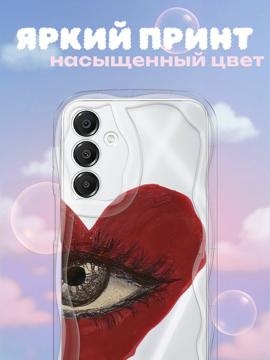 Чехол на Samsung Galaxy A16 / Самсунг А16 с принтом "Сердце с глазом" — фото 1