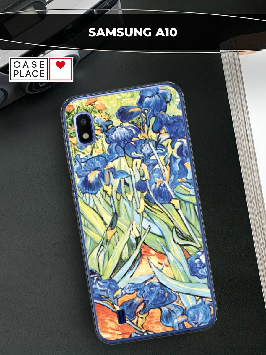 Чехол на Samsung Galaxy A10 / Самсунг Галакси А10 с принтом "Ирисы Ван Гог"