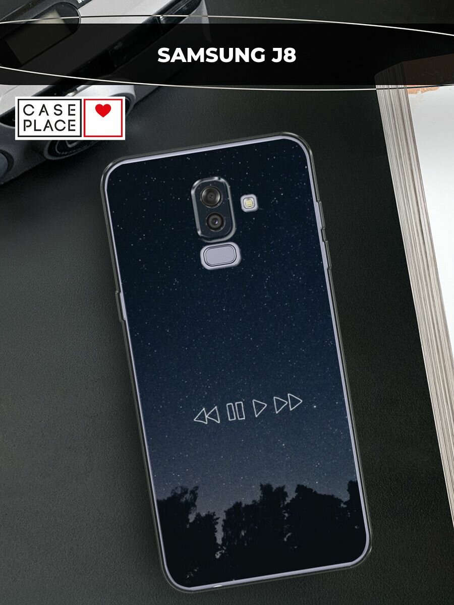 Чехол на Samsung Galaxy J8 / Самсунг Галакси Джей 8 с принтом "Космическая музыка"