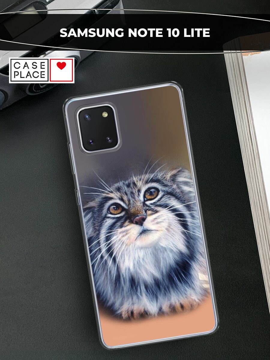 Чехол на Samsung Galaxy Note 10 Lite / Самсунг Гэлакси Нот 10 Лайт с принтом "Кот манул 2"