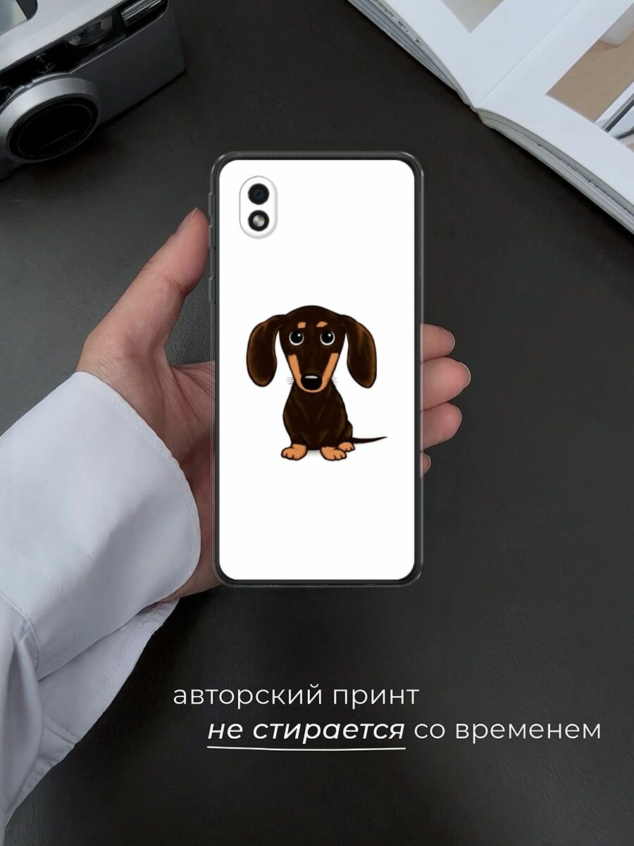 Чехол на Samsung Galaxy A01 Core / Самсунг Галакси А01 Core с принтом "Маленькая такса" — фото 1