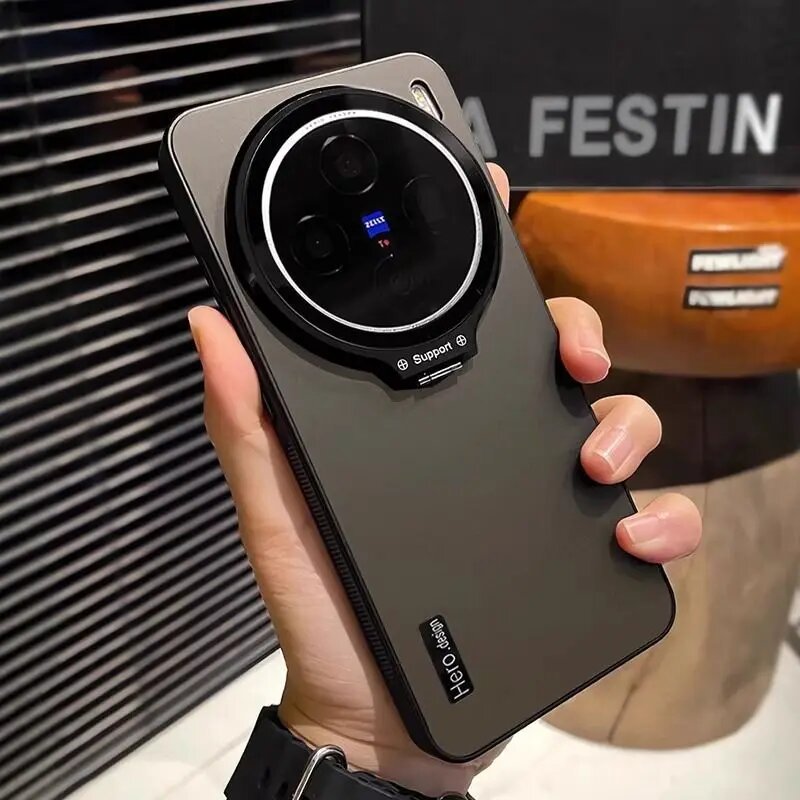 Чехол для VIVO X300 Pro X200 Ultra, встроенный кронштейн для объектива, однотонный акриловый чехол для VIVO X200 Pro, мини-противоударный бампер