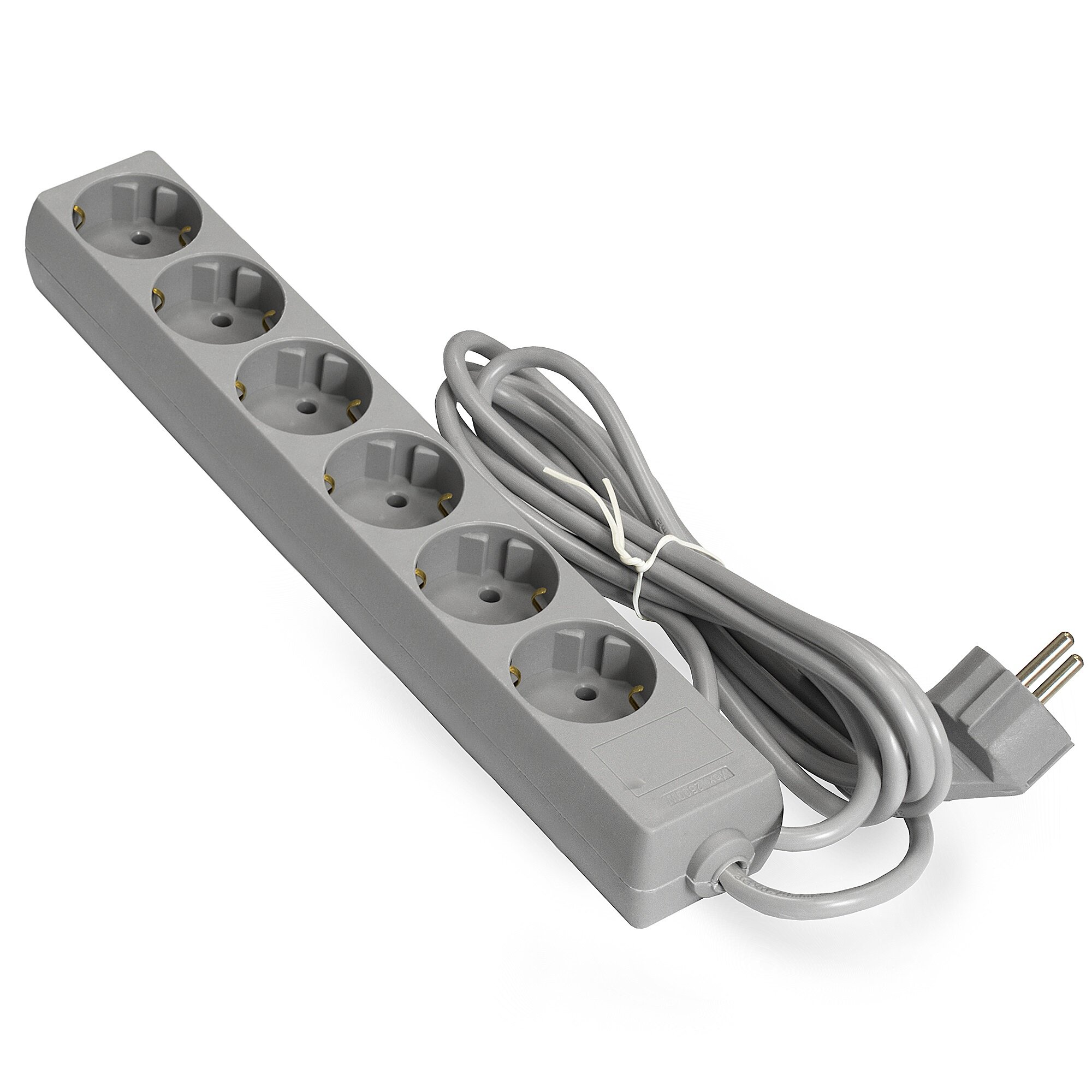Удлинитель ExeGate ECE-6-1.8G (6 евророзеток с заземлением, 1.8м, серый) EX285829RUS
