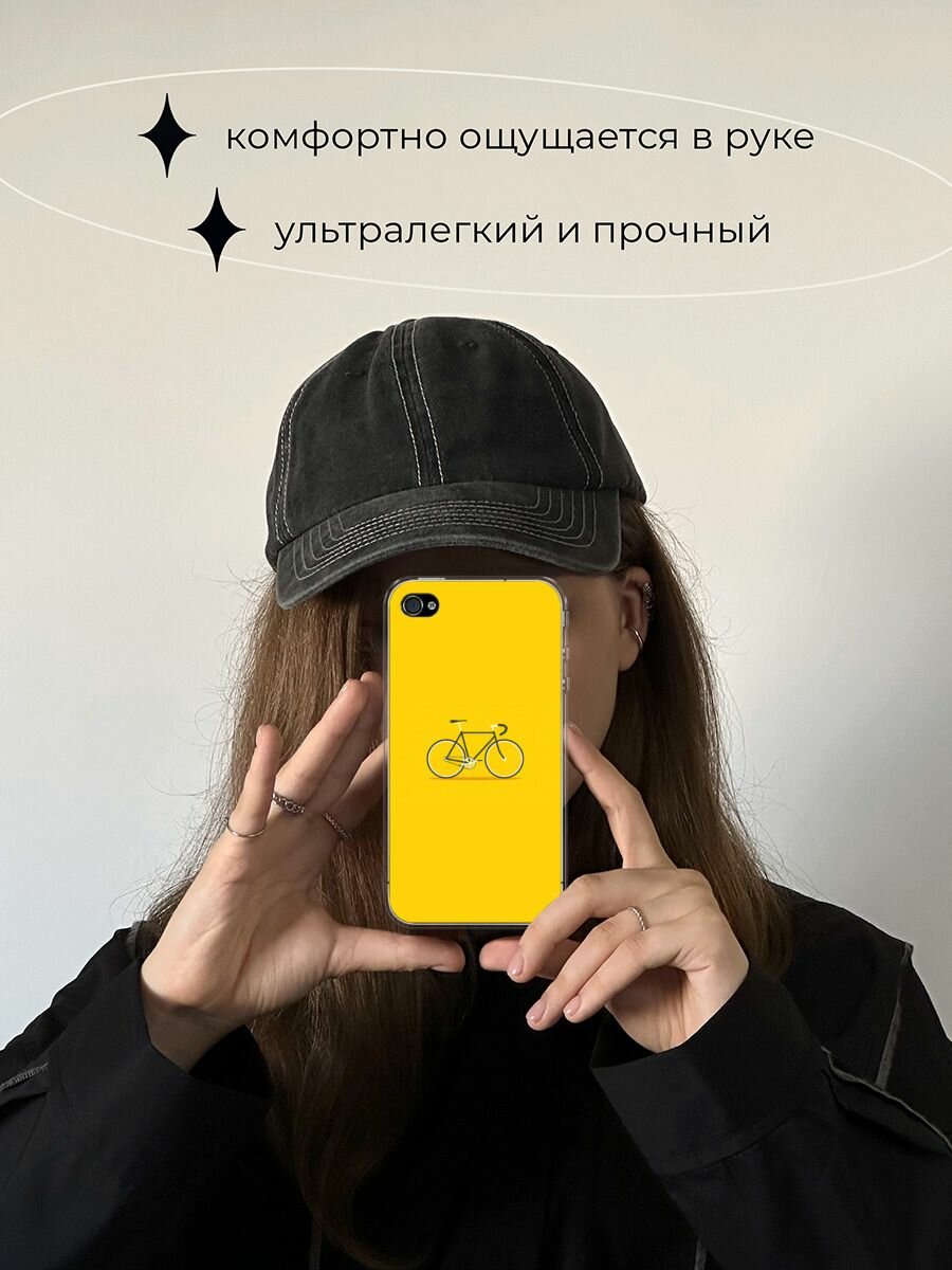 Чехол на Apple iPhone 4/4S / Айфон 4/4S с принтом "Хобби велосипед 1" — фото 1