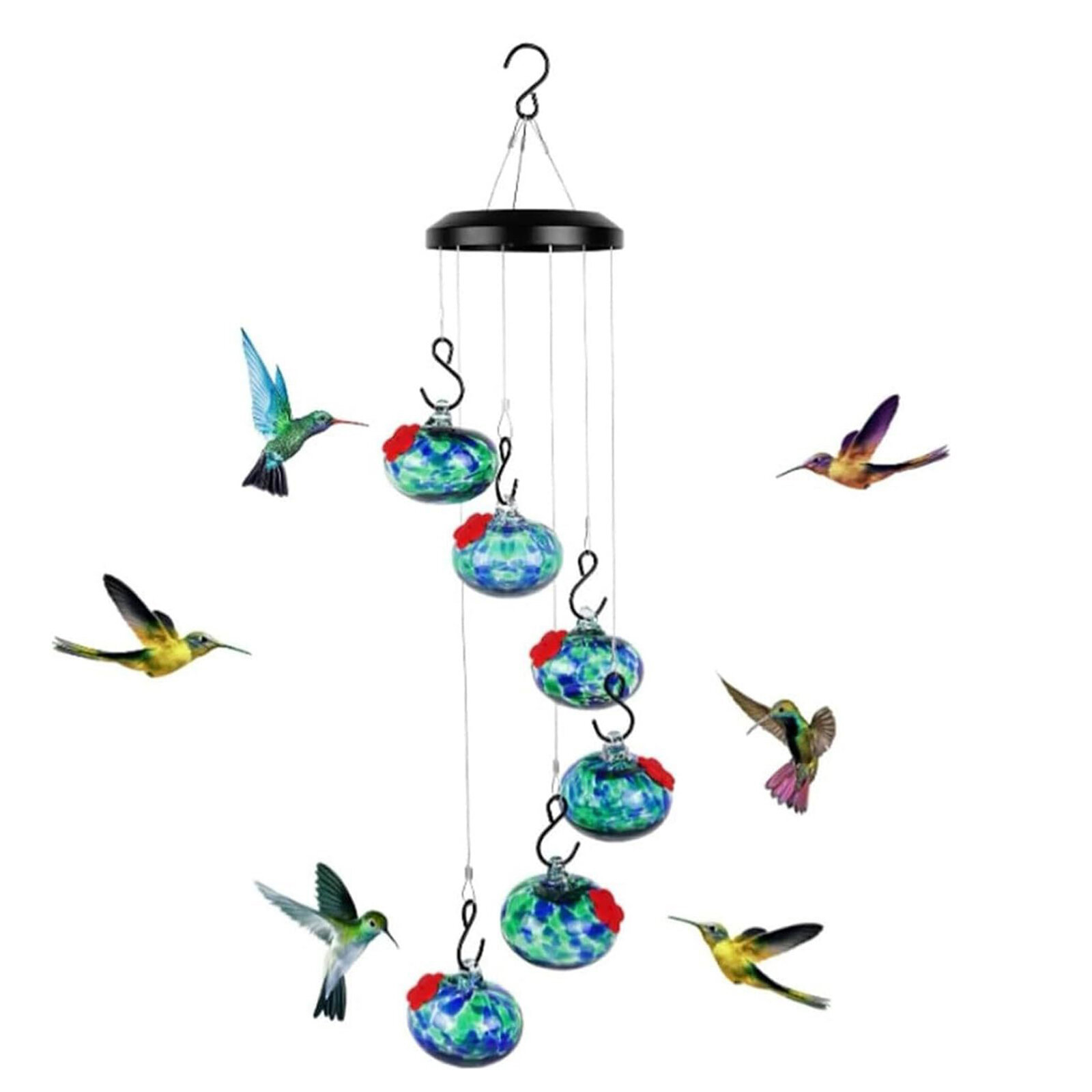 Навесной пищепад для птиц на улице с ветрогрохотом, пищепад для колибри, защищенный от муравьев и пчел, герметичный, для двора, сада, декор, цвет: красный, синий, оранжевый (дополнительно), размер изделия: approx. 50*13*13cm/19.68*5.12*5.12in, вес