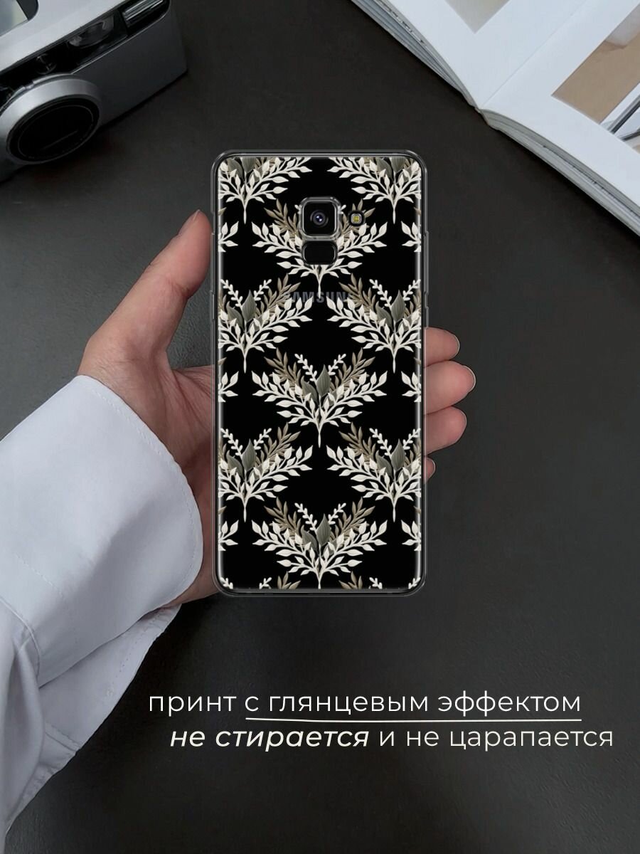 Чехол на Samsung Galaxy A8 + / Самсунг Галакси А8 Плюс 2018 с принтом "Хрупкая листва" — фото 1