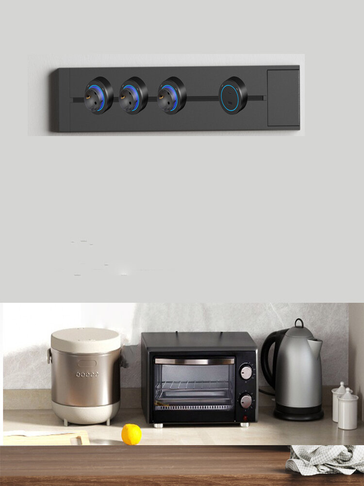 Трековая система розеток комплект: Шинопровод 50 см + 2 евро розетки и 1 USB+TYPE-C