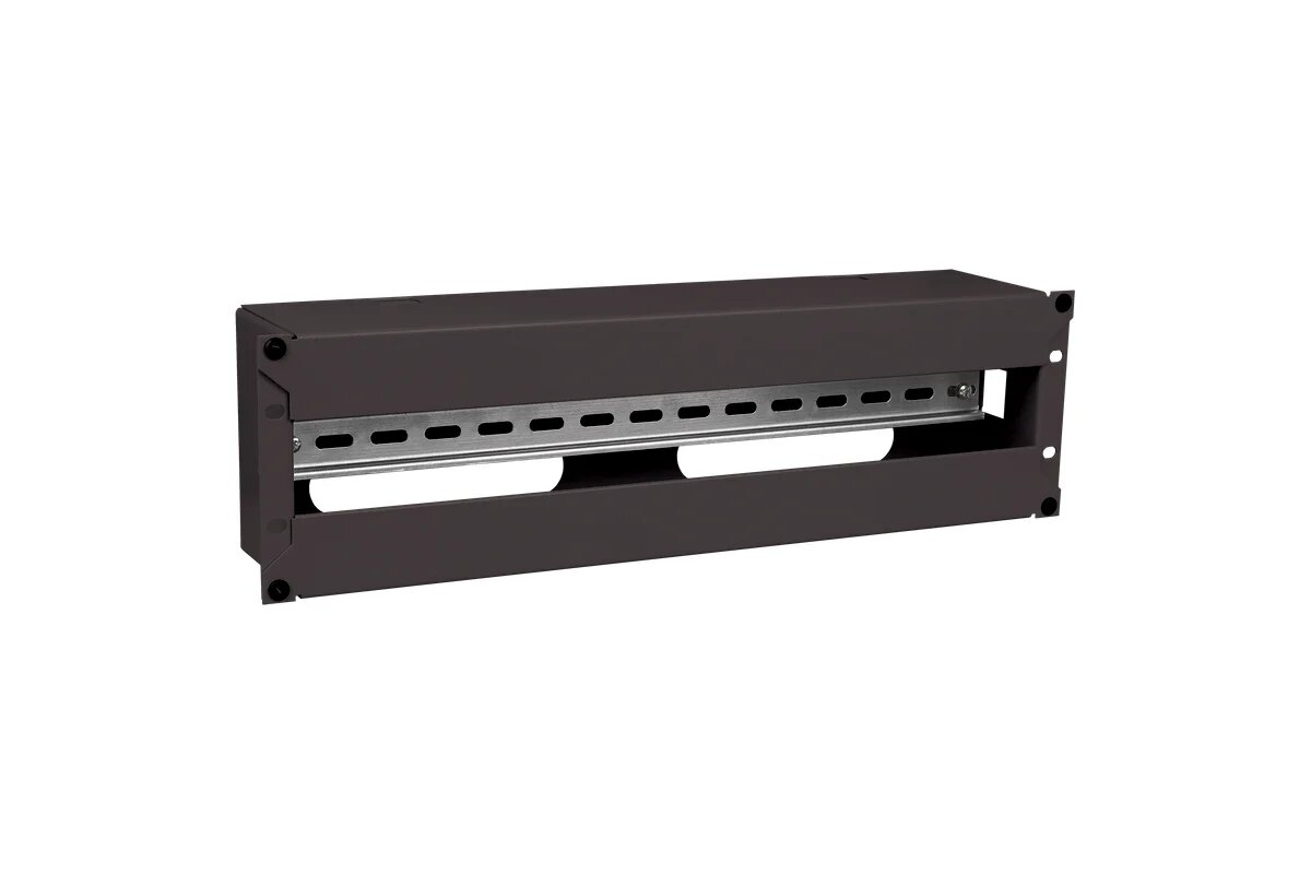 ITK Панель электрораспределительная 3U с DIN-рейкой черная EDP05-3U22M для щитков