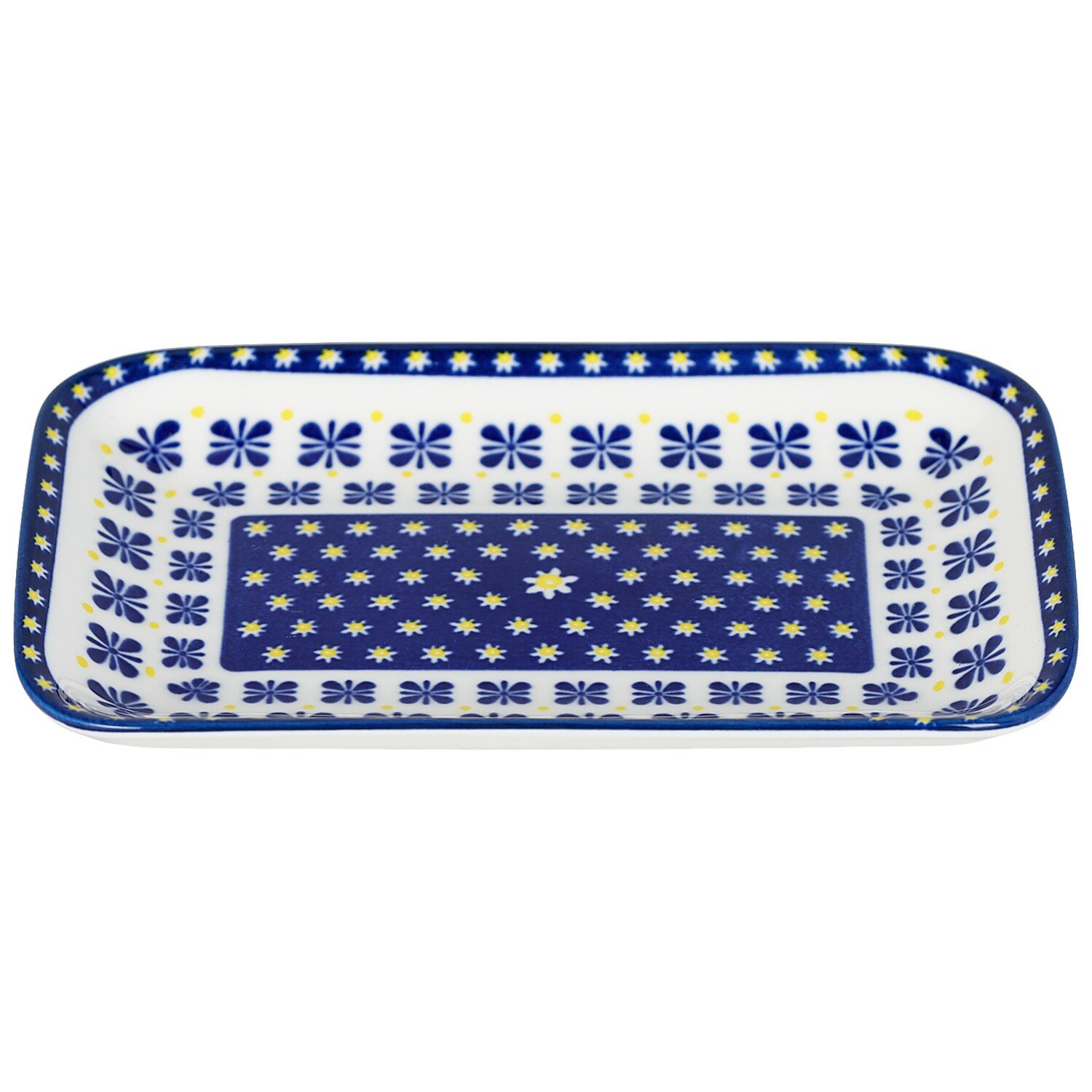 Solecasa прямоугольное блюдо из фарфора 16.5 см для сервировки обеда и закусок