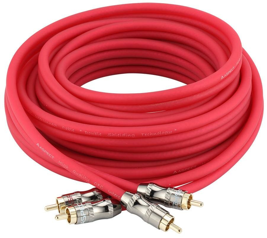 Кабель межблочный Aspect RCA-NL2.5, Neon Line, 2RCA-2RCA, 5м