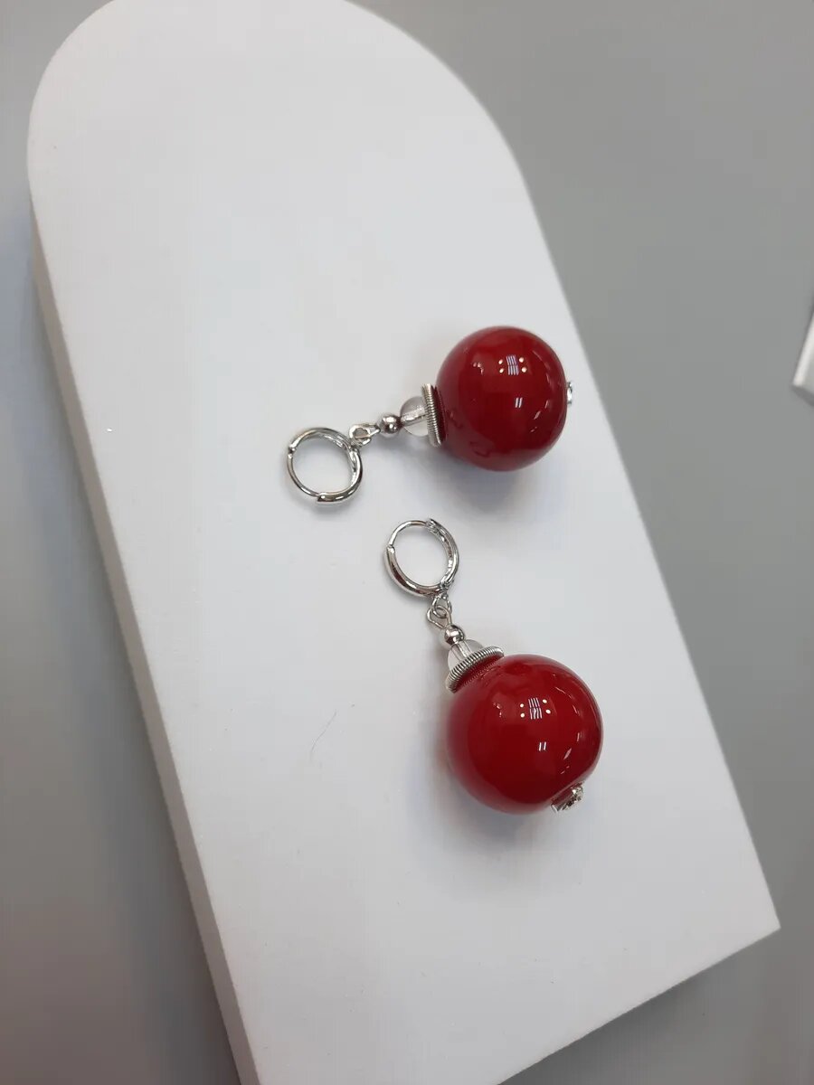 Серьги, стекло, муранское стекло