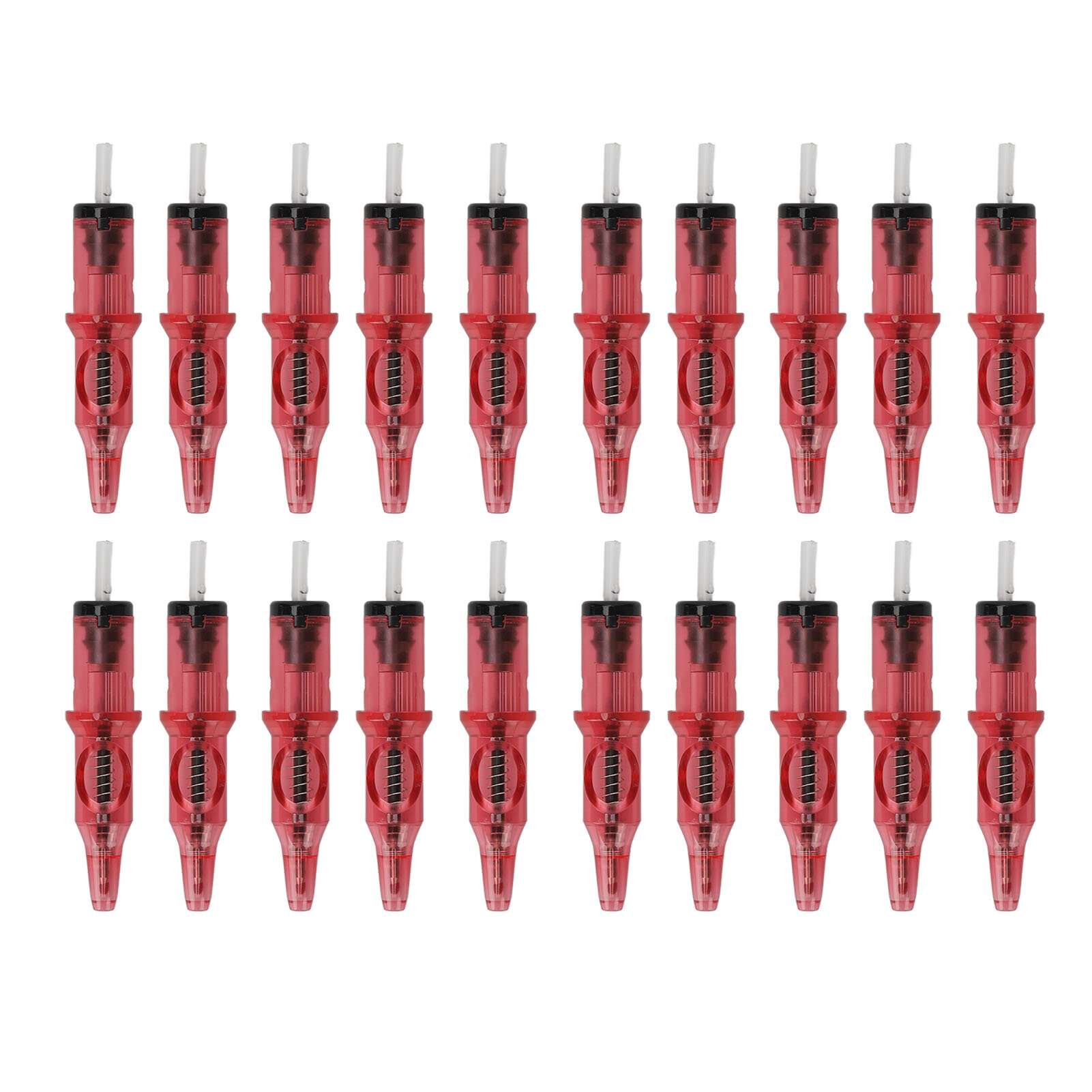 20 шт, 5 мл, картриджи для шариковой ручки для татуировки, лайнер, шейдерные чернила, бесплатные картриджи для шариковой ручки для практики, красные