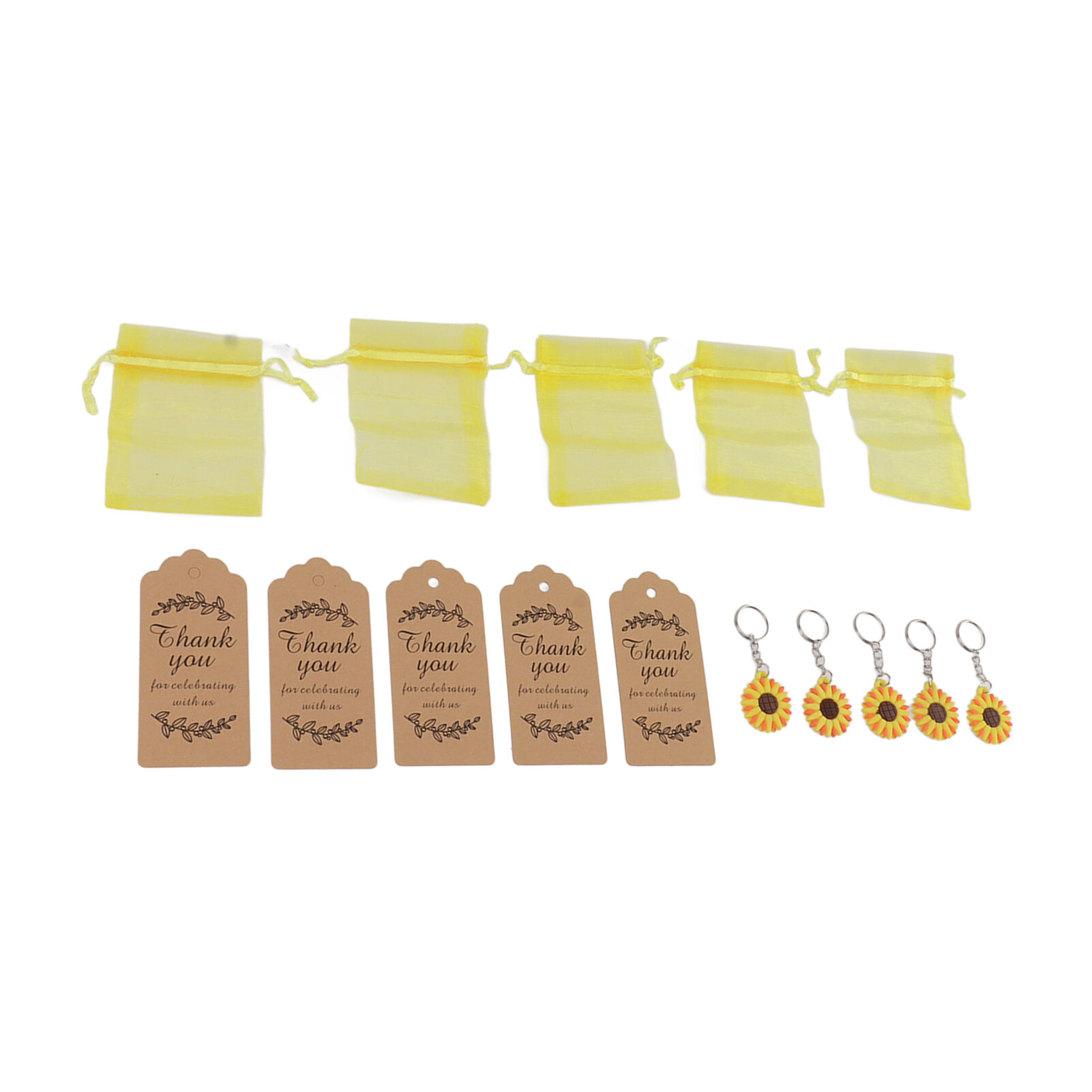 30 комплектов сувениров для вечеринок с подсолнухом, брелок для сумок, бирки с подсолнухом, подарки на свадьбу, день рождения, детский душ