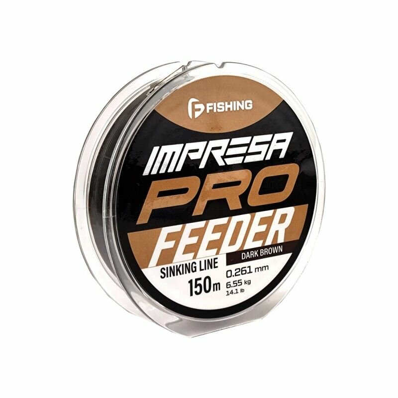 F-FISHING Леска Impresa Pro Feeder Dark Brown 150м 0,261мм 6,55кг 14,1lb