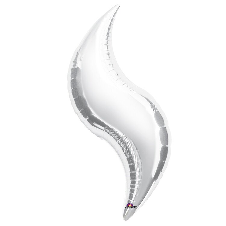 Воздушный шар Anagram без рисунка, зигзаг 28" Металлик Silver
