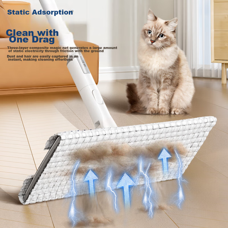 Baojiejie Magic Net Electrostatic Dust Removal Dry Wipes, Disposable Mop, Dust Absorption Paper, Dust Collection Model (24 Pieces/pack)