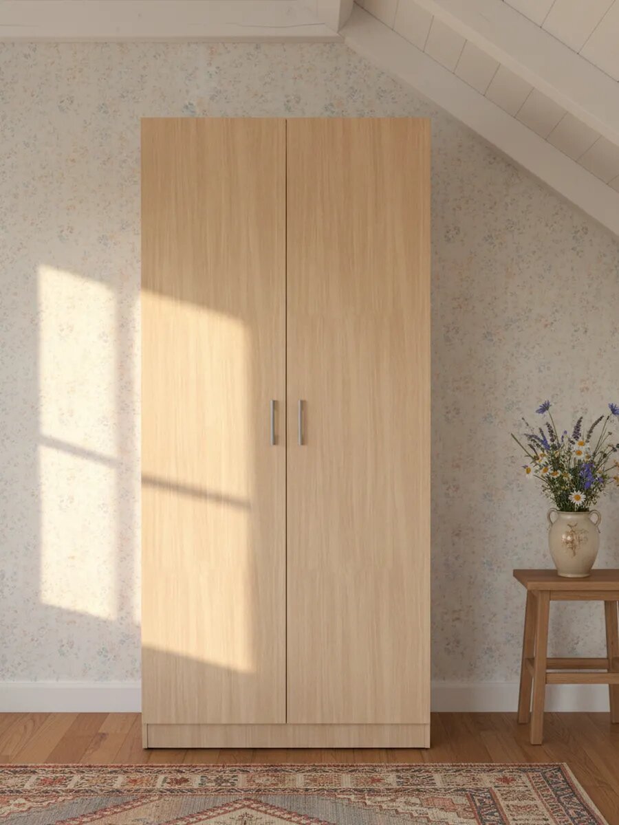 Шкаф FRESTER распашной деревянный с полками для одежды, от производителя