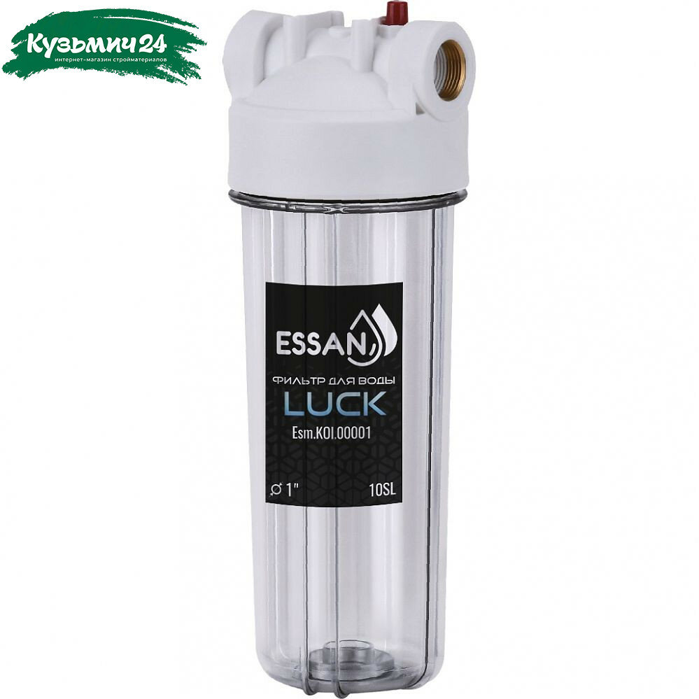 Корпус-колба фильтра ESSAN LUCK UT-00040272 прозрачный, пластик, холодная вода, 10SL, 1", 1 шт.
