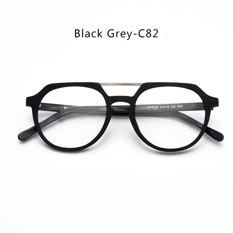 HDCRAFTER Ретро очки деревянные мужские Black Grey-C82