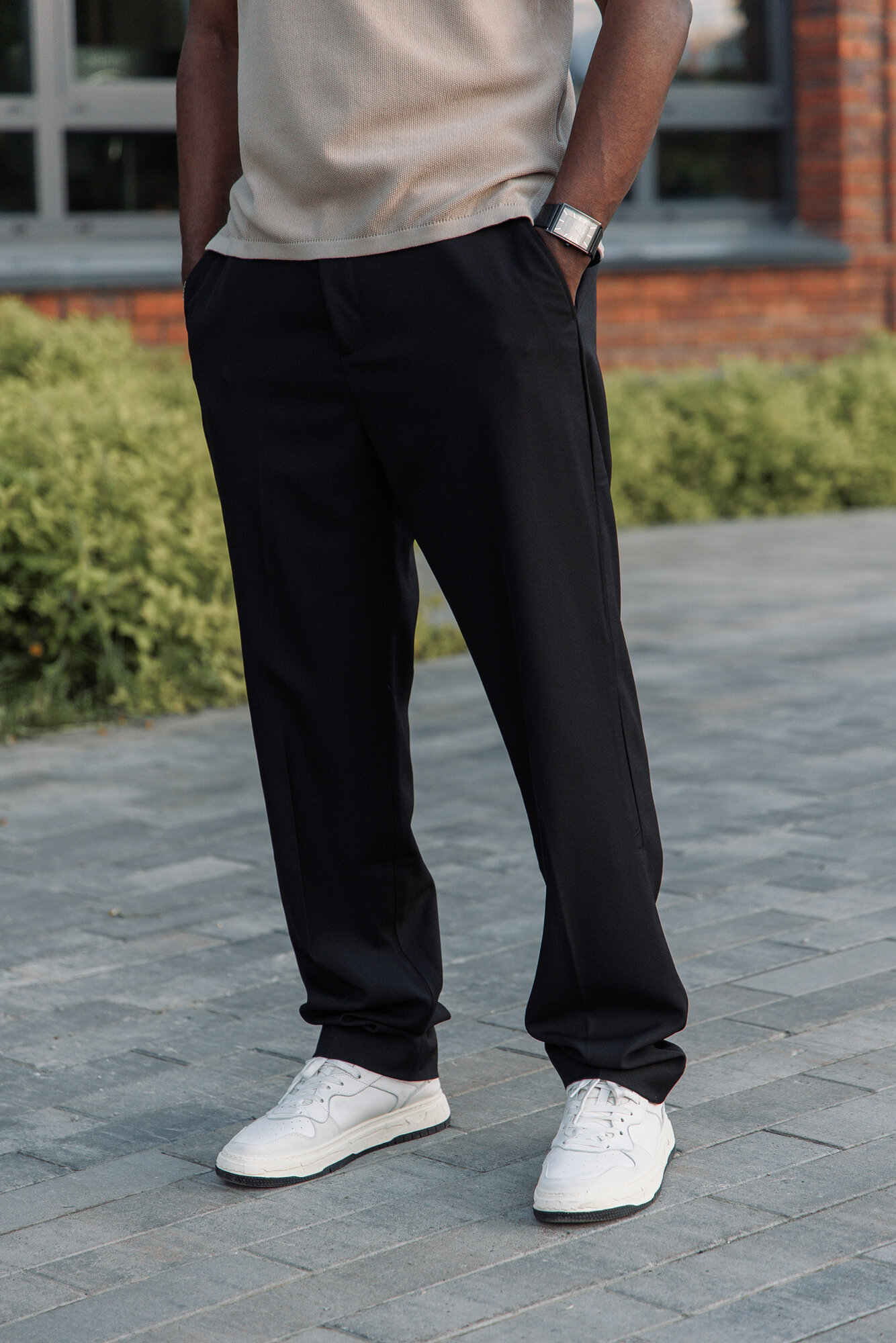 Брюки чинос классические широкие