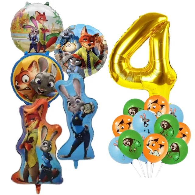 Украшения для дня рождения в стиле «Зверополиса» от Disney, воздушные шары, одноразовая бумажная посуда, товары для детских праздников, товары для вечеринок по мотивам «Зверополиса 2»