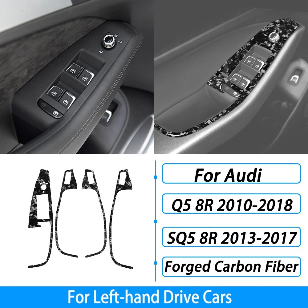Для Audi Q5 SQ5 8R 2009-2017 аксессуары из кованого углеродного волокна, центральная консоль, 18