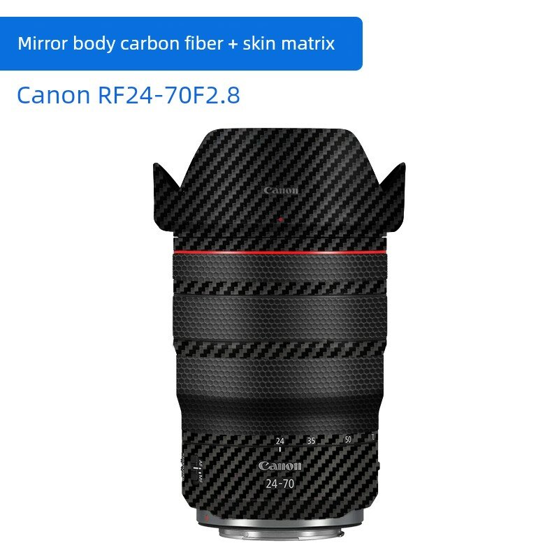 Защитная пленка для объектива Canon RF 24-70mm F2.8 с углеродным волокном и матричным рисунком
