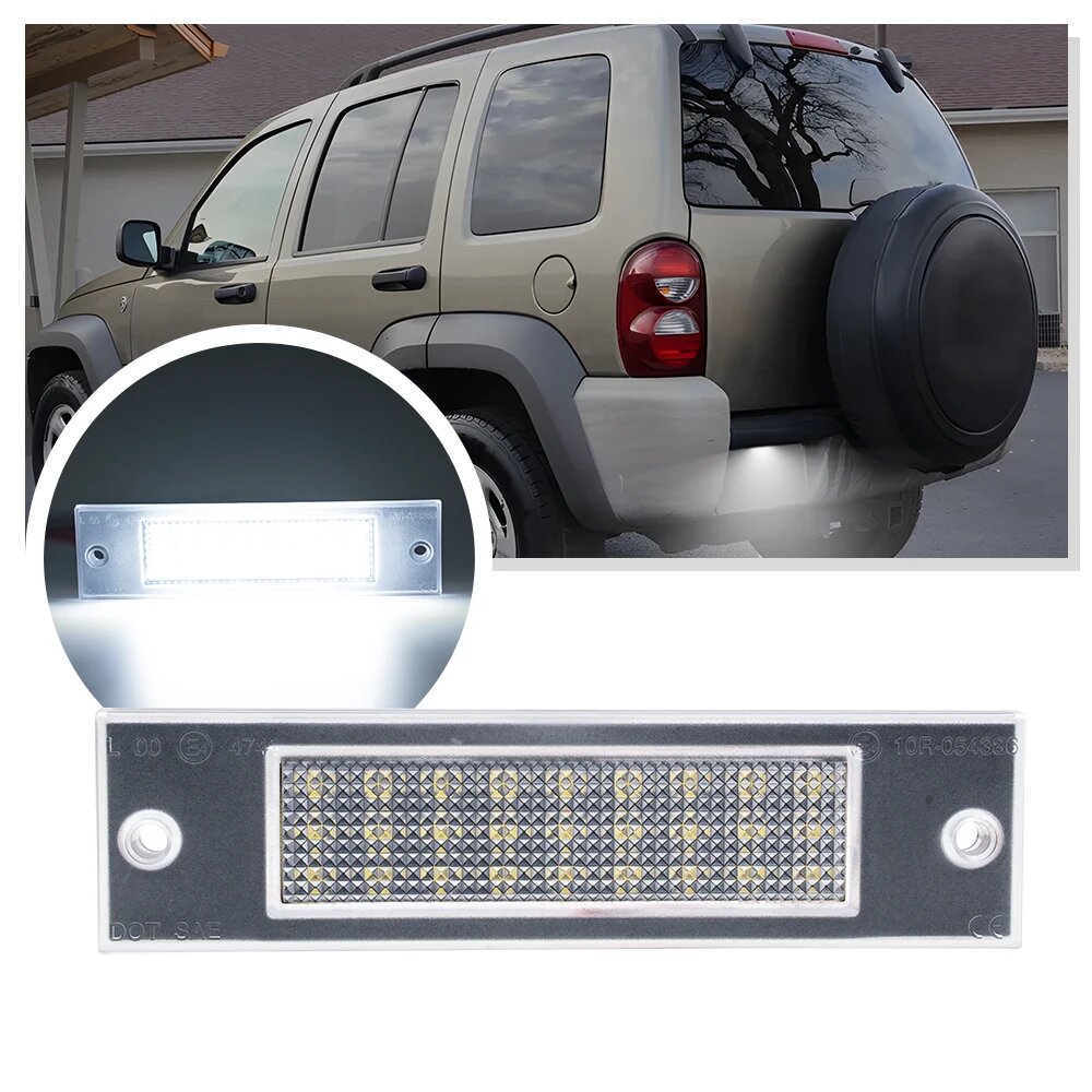 Белый светодиодный светильник номерного знака для Jeep Liberty 2002-2007 Dodge Durango Chrysler Sebring 2000-2006 Concorde 300M LHS