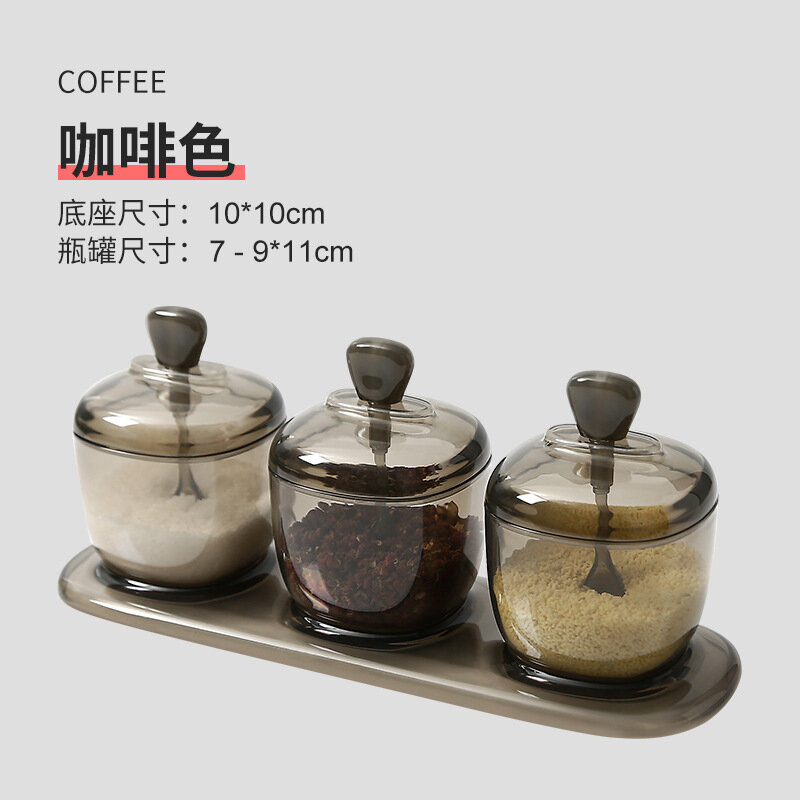 Крышка для приправы герметичная влагостойкие приправы для хранения кухни 8297 комплект прозрачного кофе