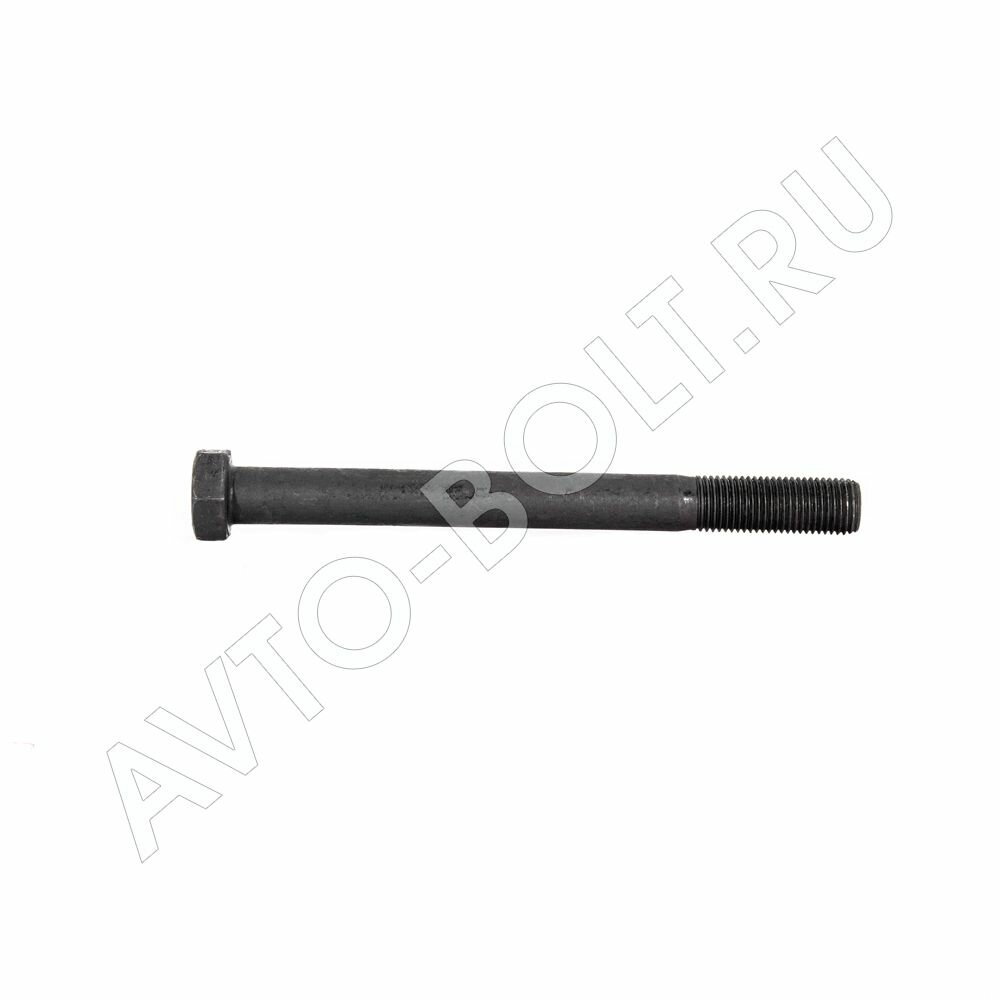 Болт высокопрочный с неполной резьбой М14 х 150 х 1.5 - 10.9, черный, мелкий шаг резьбы, 2 штуки