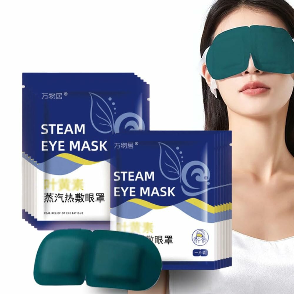 Паровая маска для глаз, 10 штук, нагревающая маска для глаз, тепловой компресс для глаз, одноразовая нагревающая маска для сна, самонагревающаяся тепловая маска для сухих глаз, темных кругов, для путешествий, дома, офиса