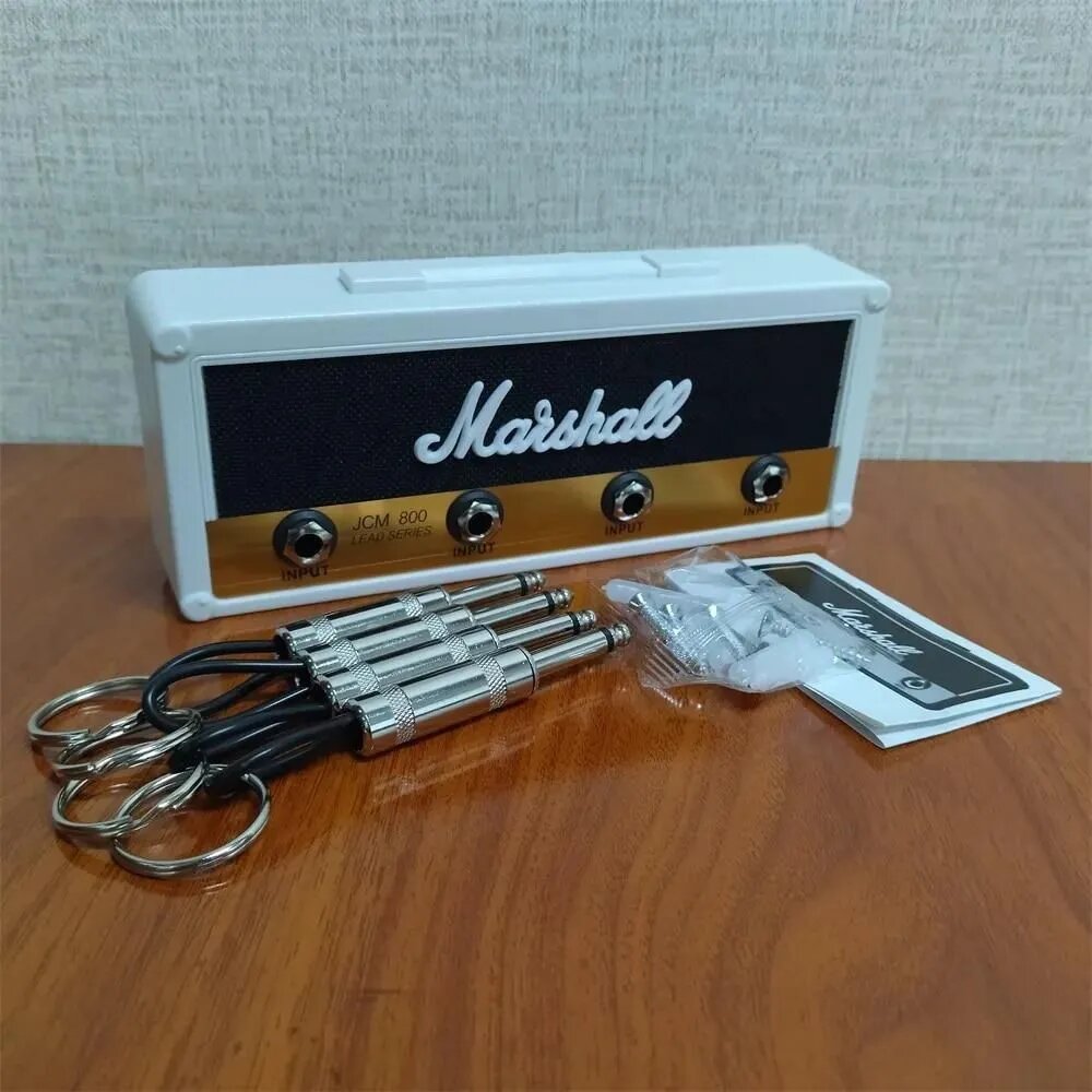 Ключница настенная "Marshall" с 4 крючками, белая, ABS пластик, 19.5 см