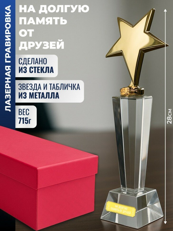 Наградная стела "На долгую память от друзей"