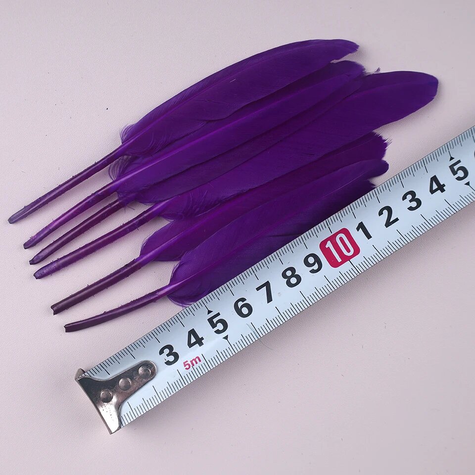 Золотые утиные перья для рукоделия 200 шт purple