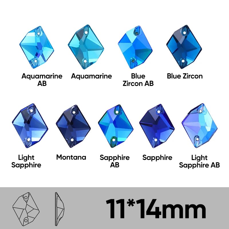 Стразы Montana 11x14mm Blue Series