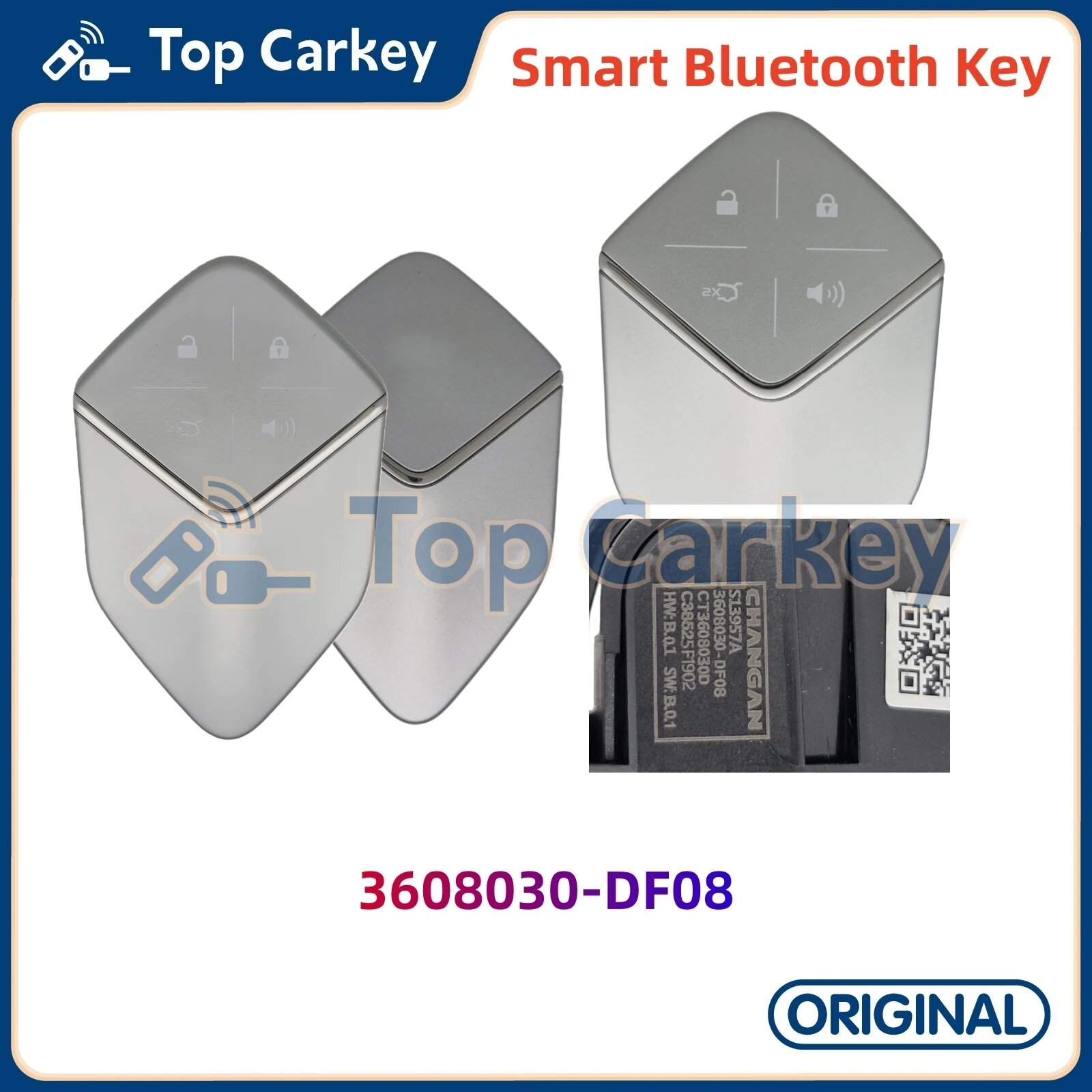 TopCarkey 3608030-DF01 DF02 DF03 DF08 Оригинальный дистанционный ключ 4A Чип 433 МГц для CHANGAN DEEPAL S05 S07 L07 SL03 S7 G318