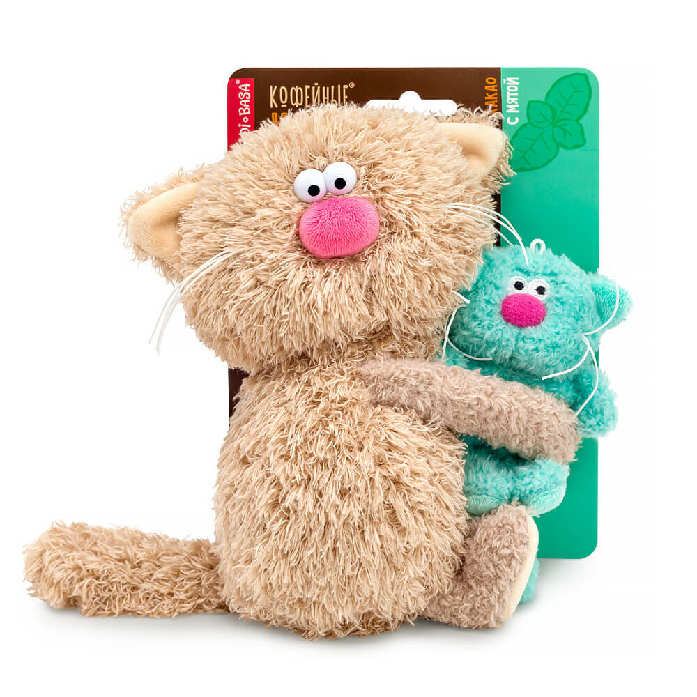 Новинка! Мягкая игрушка BUDIBASA Кот кофейный Какао с Мятой. Коллекция Сиропчики, 16 см.