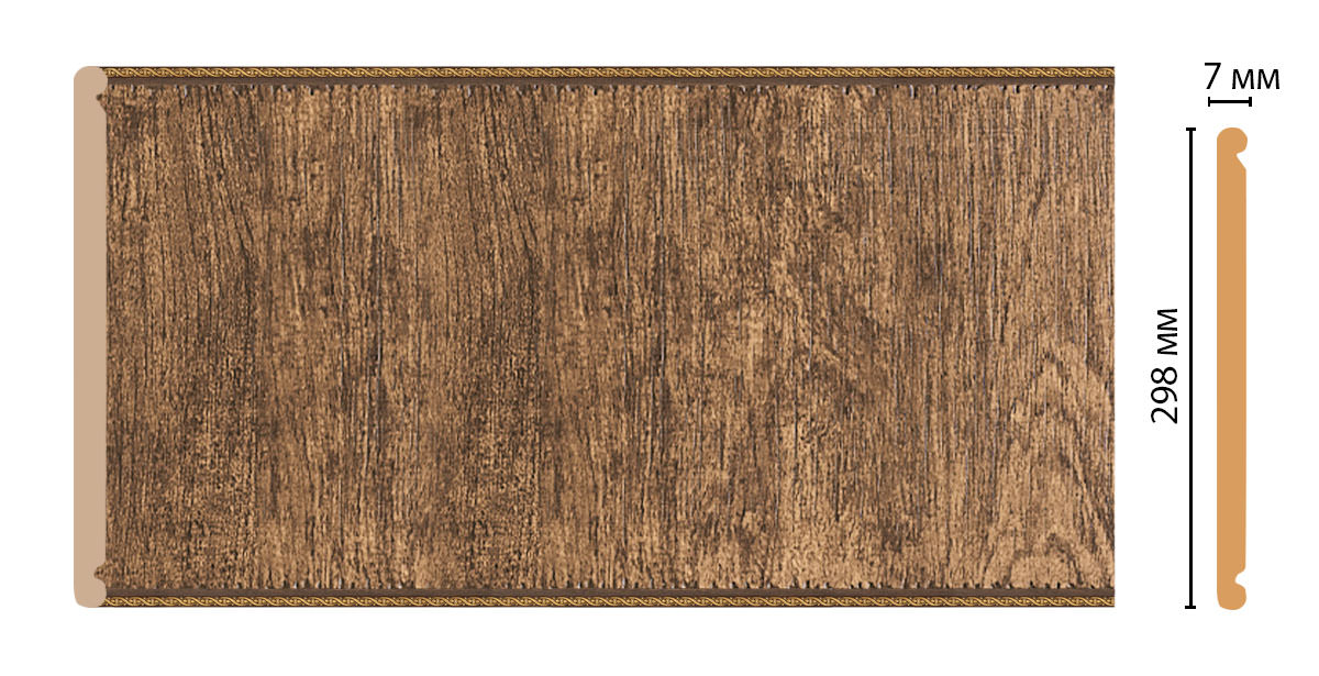 Декоративная Панель Decomaster С30-3 В298хШ7хД2400 мм / Декомастер.
