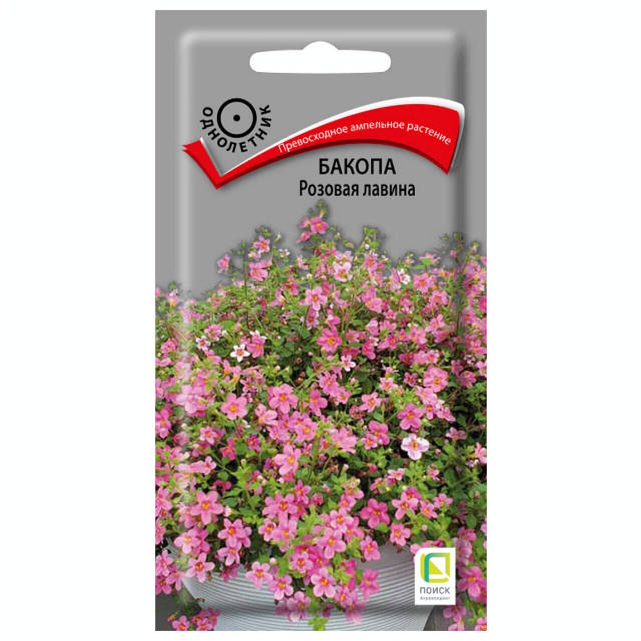 Семена Бакопа Розовая лавина поиск 5шт, для дачи, сада, огорода и на рассаду