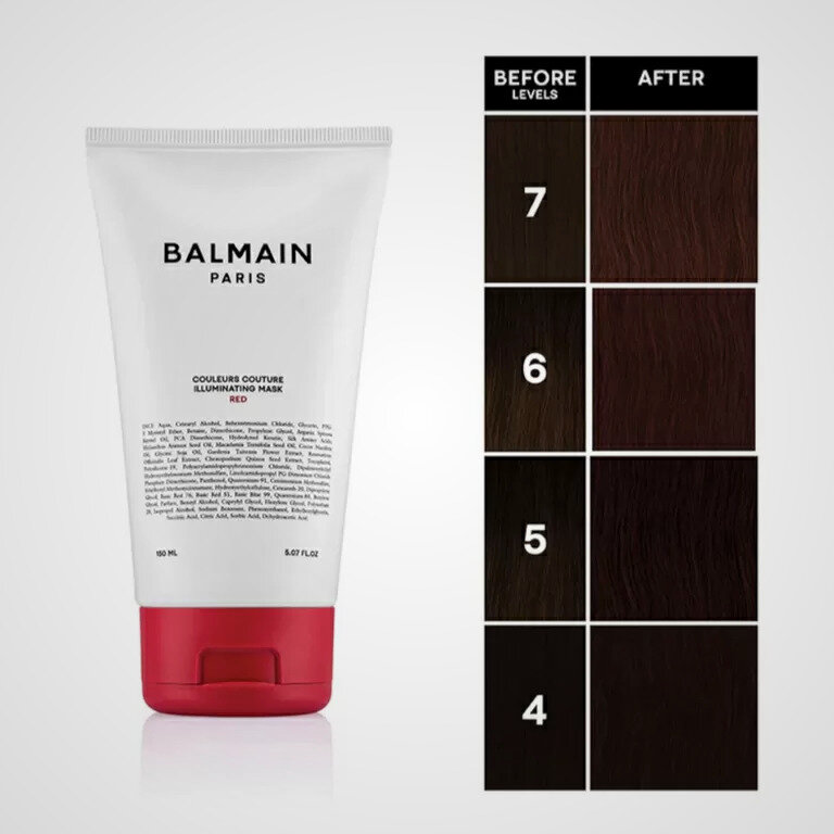 Тонирующая маска с добавлением прямых пигментов Красный 150 мл BALMAIN Illuminating Red Mask Маска 150 мл