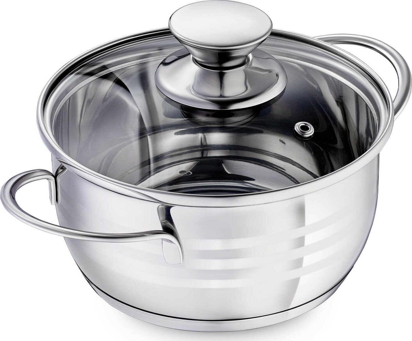 Кастрюля BIMBO VITRO 1,5 л с крышкой Нержавеющая сталь Regent Inox